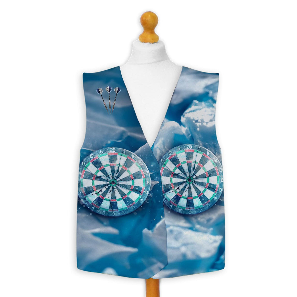 Darts Ice cold - Novelty Costume Fancy Dress Waistcoat ( 4 sizes avail