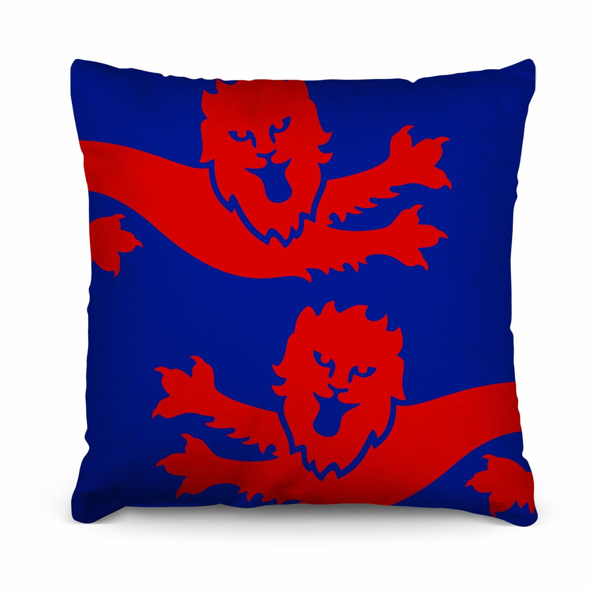 England - It's Coming Home - Blue & Red Lion Pattern Cushion - Two Siz