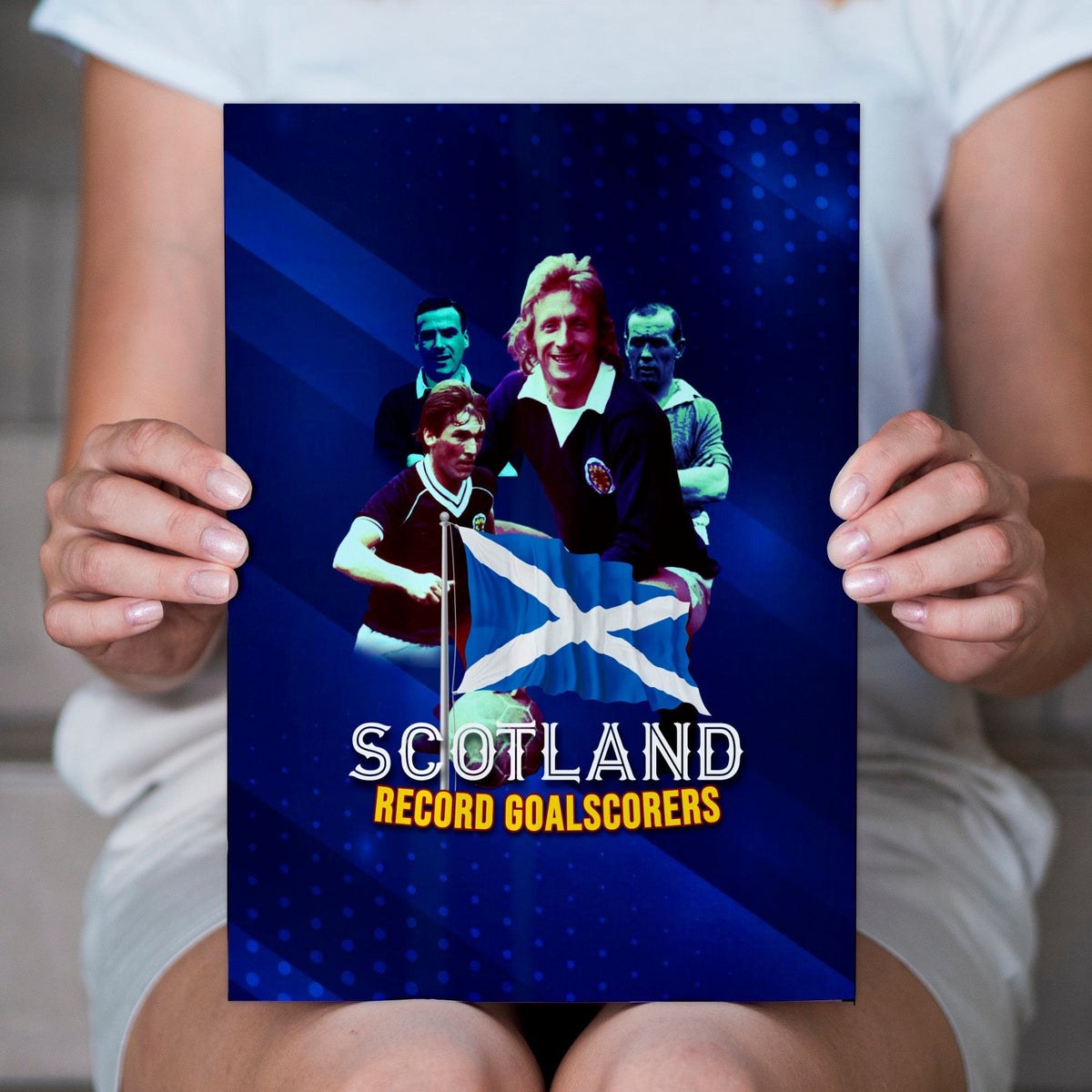 Scotland Goal scoring Legends - A4 Metal Sign Plaque - Frame Options A