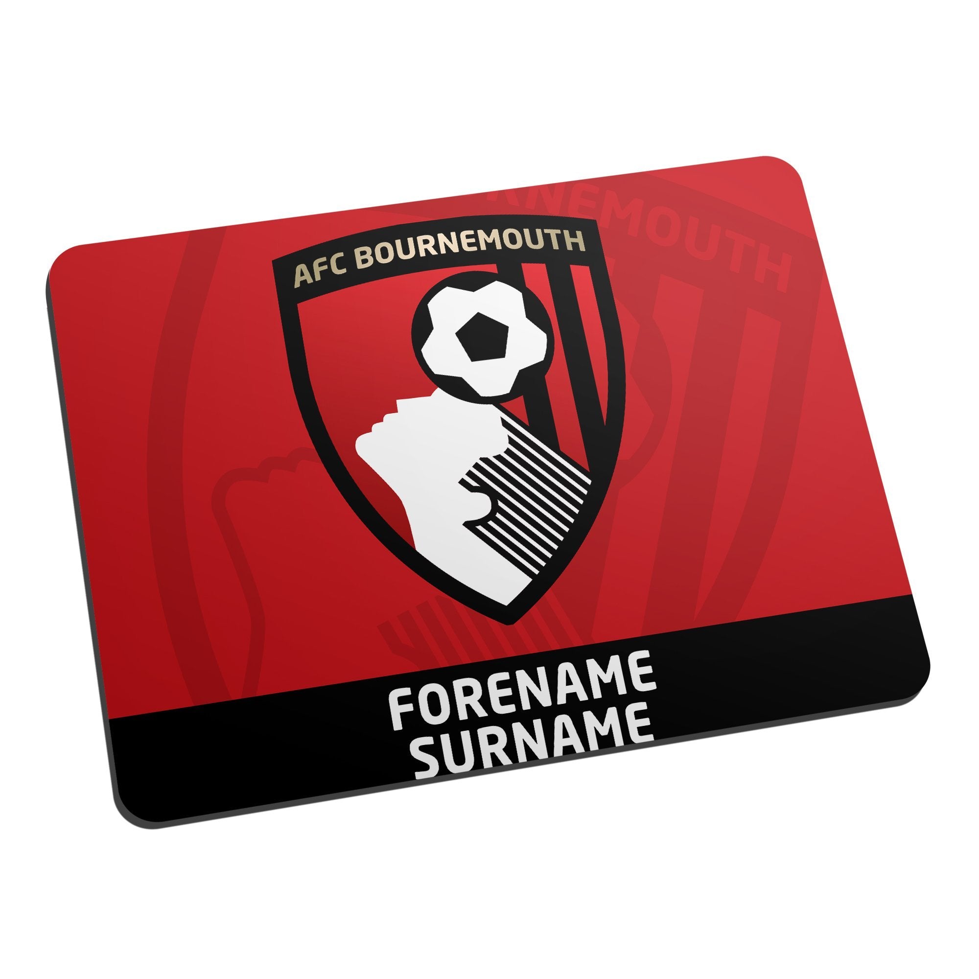 Official Personalised AFC Bournemouth Bold Crest Mouse Mat